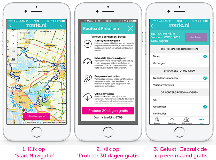 Onze app is een tijdje geleden uitgebreid met routenavigatie inclusief gesp