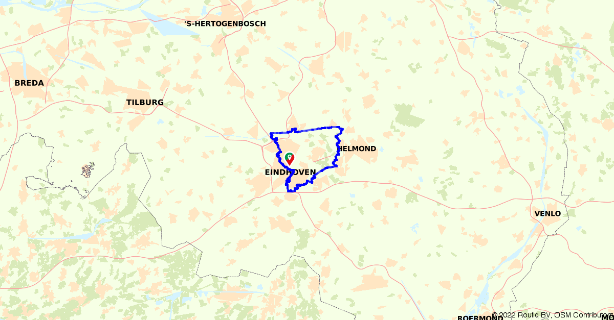 Fietsroute 284358: RONDJE EINDHOVEN