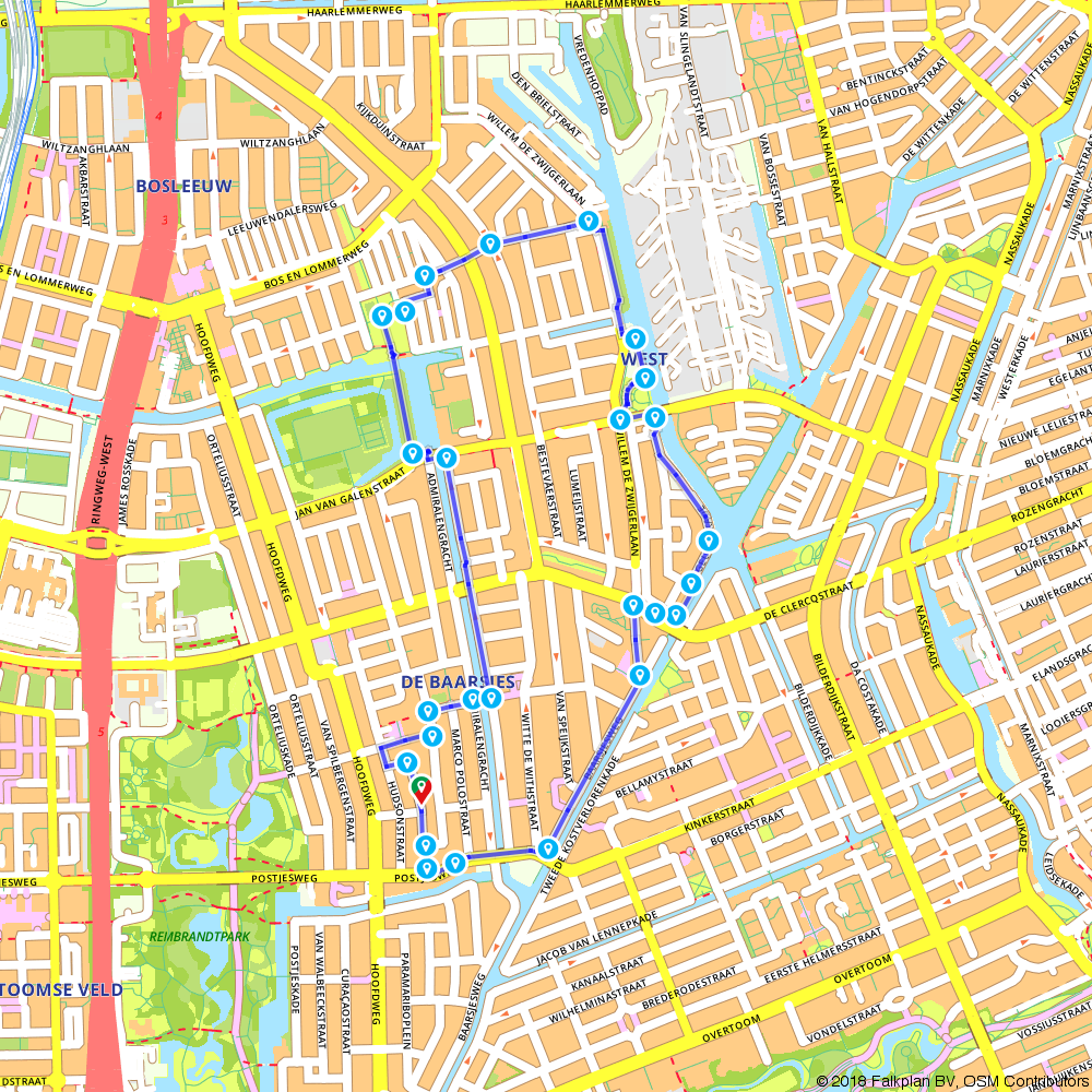 Itinerary 6 - Amsterdam - Hiking route | Route.nl