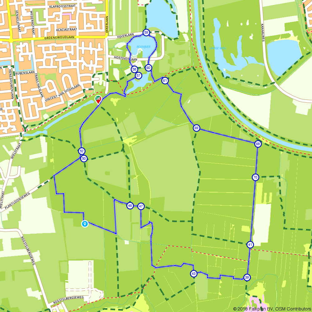 Round Drunen - Waalwijk - Hiking route | Route.nl