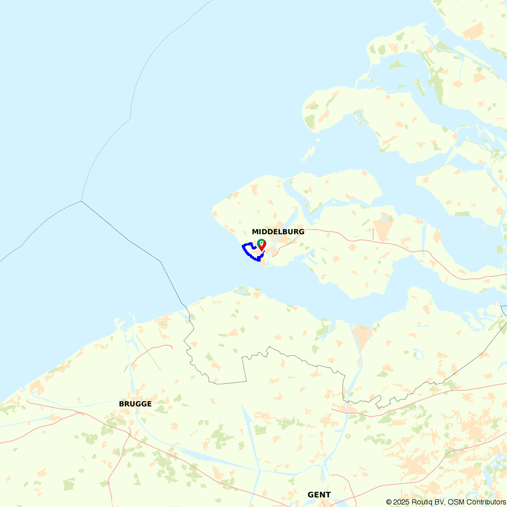 Dune walk near Dishoek and Vlissingen - Vlissingen - Hiking route ...