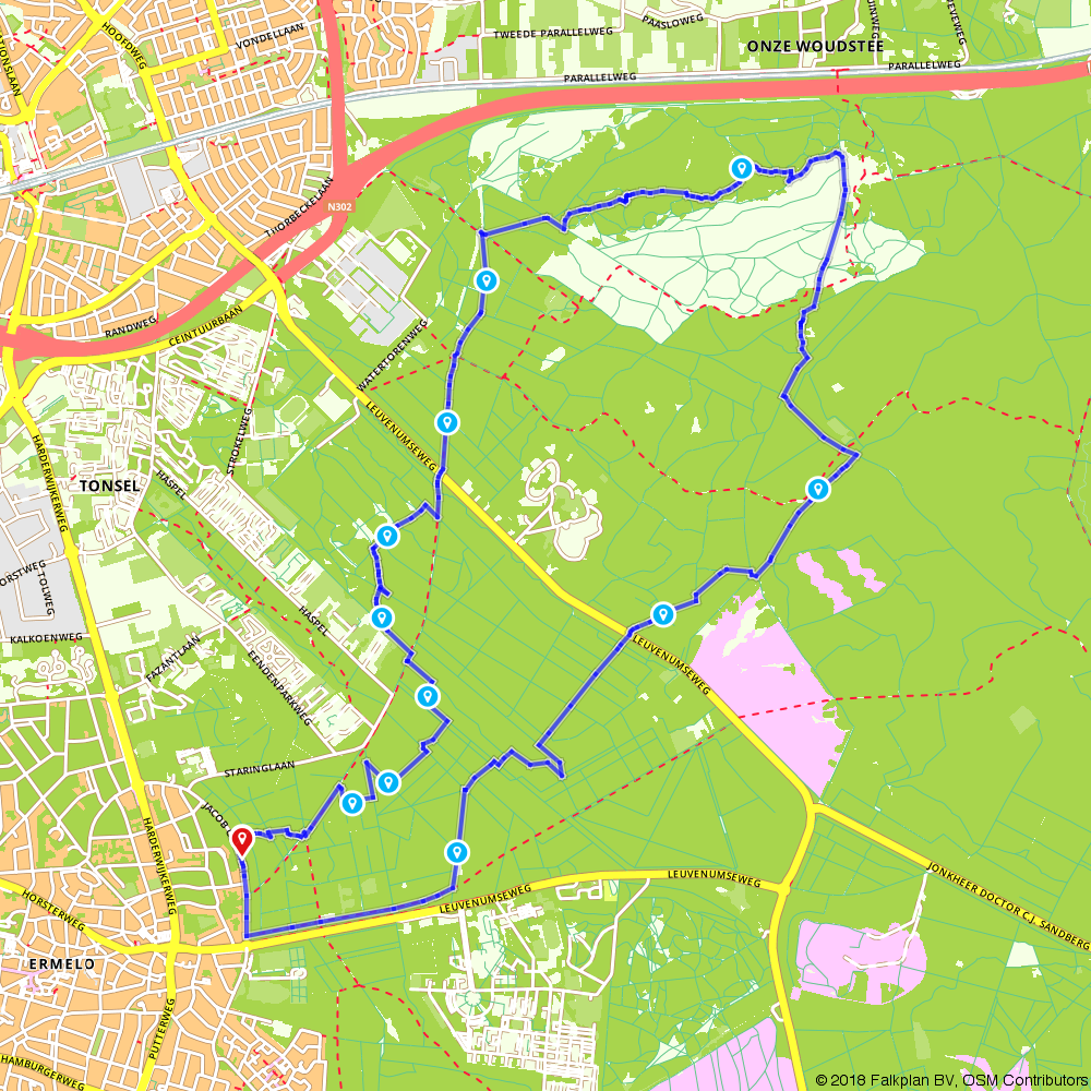 Route through Ermelo - Ermelo - Hiking route | Route.nl