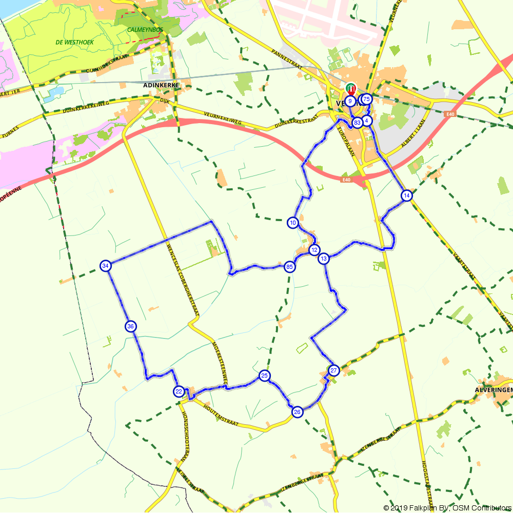 Cycling along the most beautiful of Veurne - Veurne - Cycling route ...