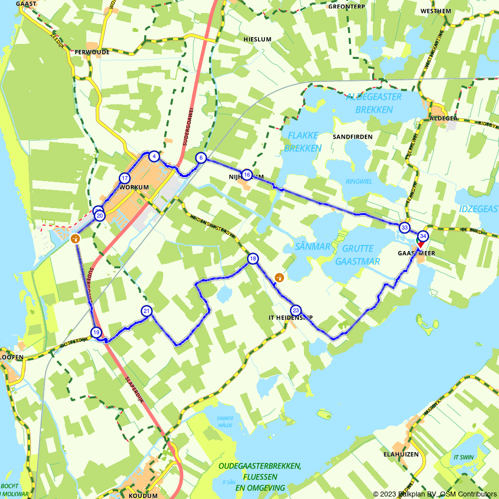 1006699 Cycling through Workum and Southwest Friesland