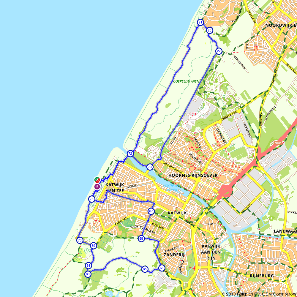 Uitwaaien bij Katwijk aan Zee - Katwijk - Wandelroute | Route.nl