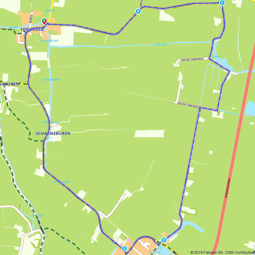 Tour of Workum, Ferwoude - Súdwest-Fryslân - Hiking route | Route.nl