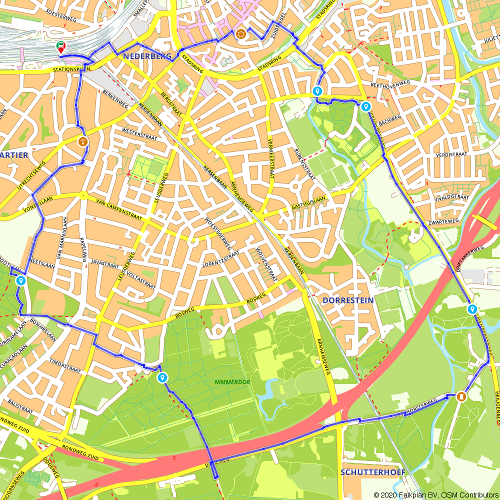 Green walking route through Amersfoort - Amersfoort - Hiking route ...