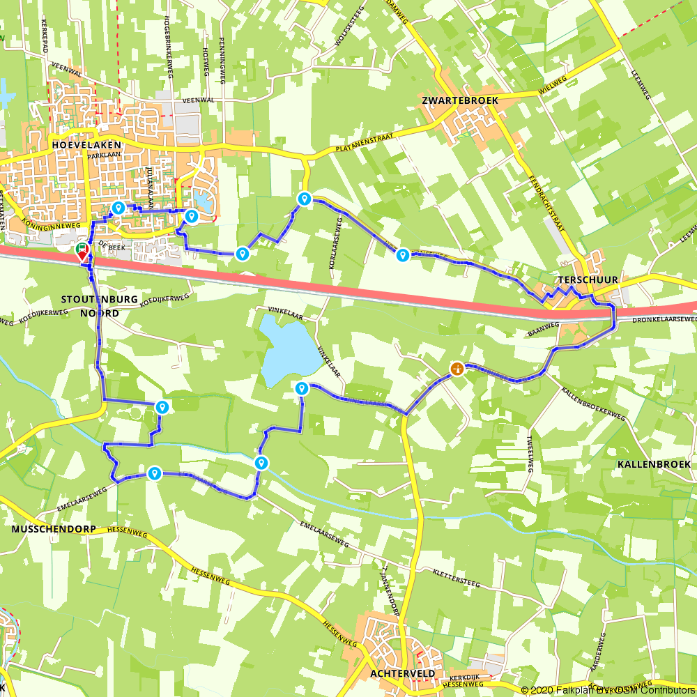 Heerlijk op pad vanuit Hoevelaken - Amersfoort - Wandelroute | Route.nl
