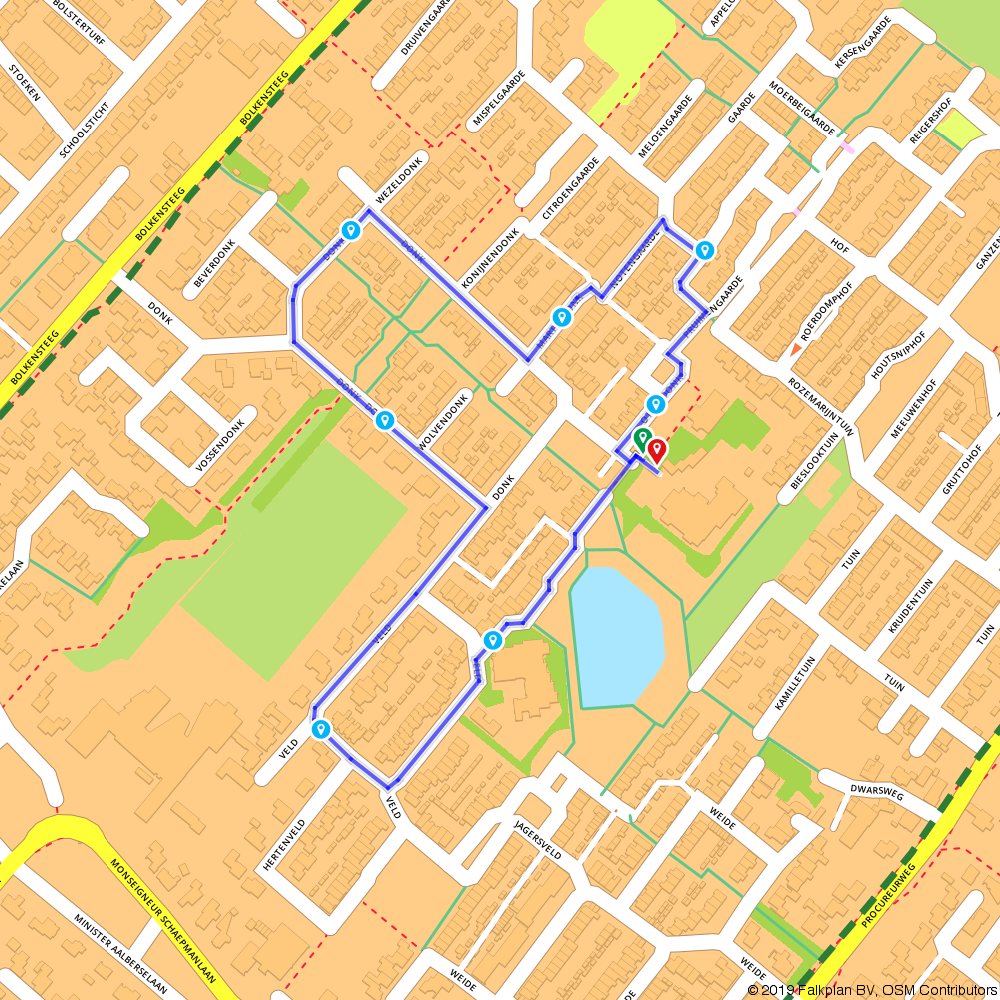 1015331 Route through Dongen