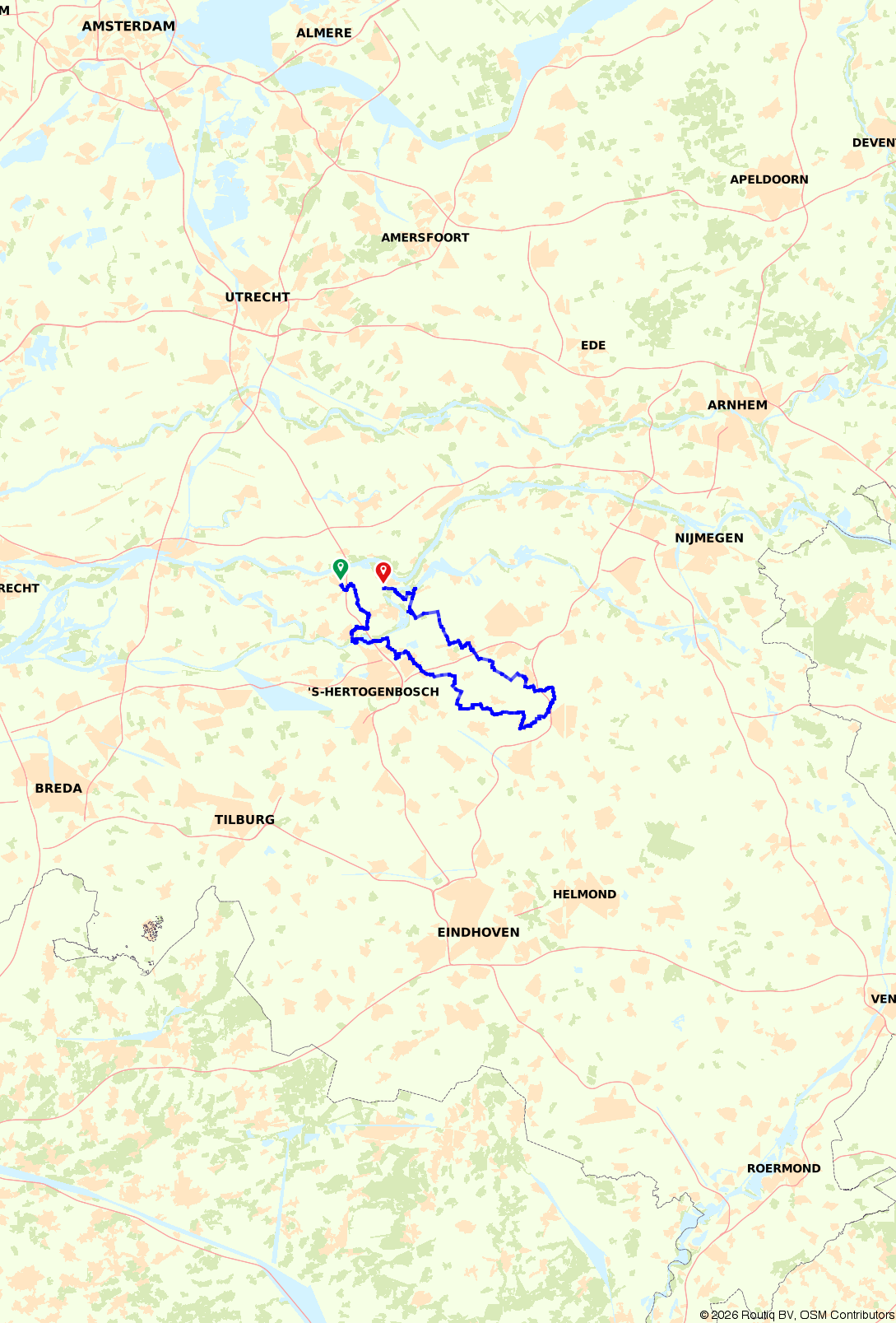 From Zaltbommel through the Bommelerwaard - Zaltbommel - Cycling route ...