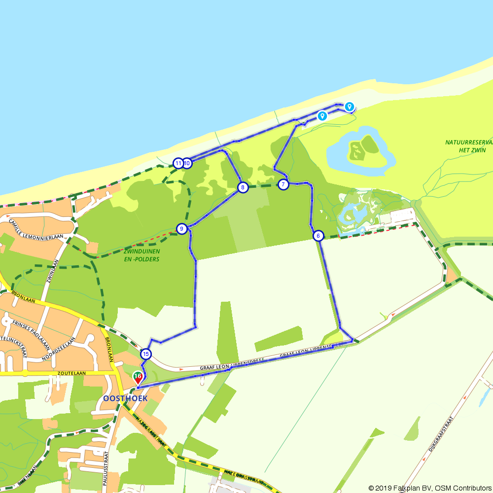 Knokke along the Zwin - Knokke-Heist - Hiking route | Route.nl