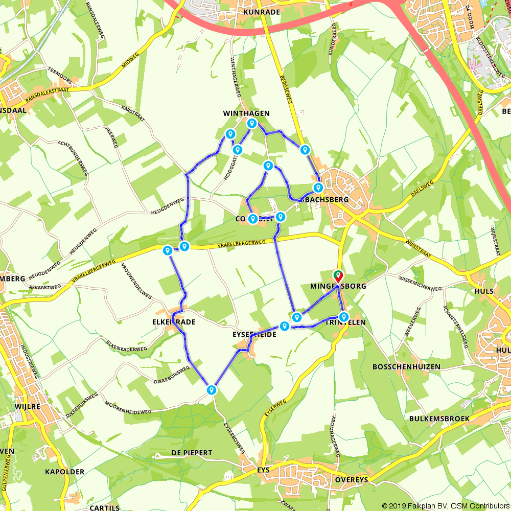 Round Bernardushoeve - Gulpen-Wittem - Hiking route | Route.nl