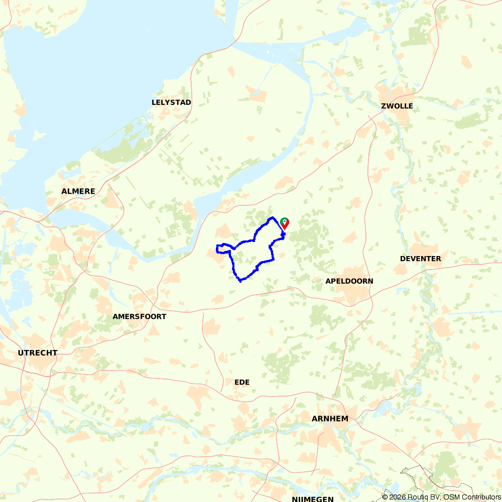 Round trip Speulderbos from Elspeet - Nunspeet - Cycling route | Route.nl