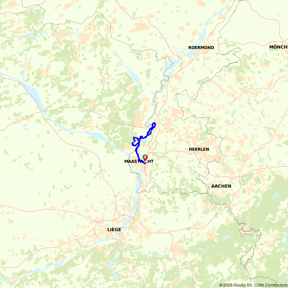 Rondje Maastricht 52km - Maastricht - Fietsroute | Route.nl
