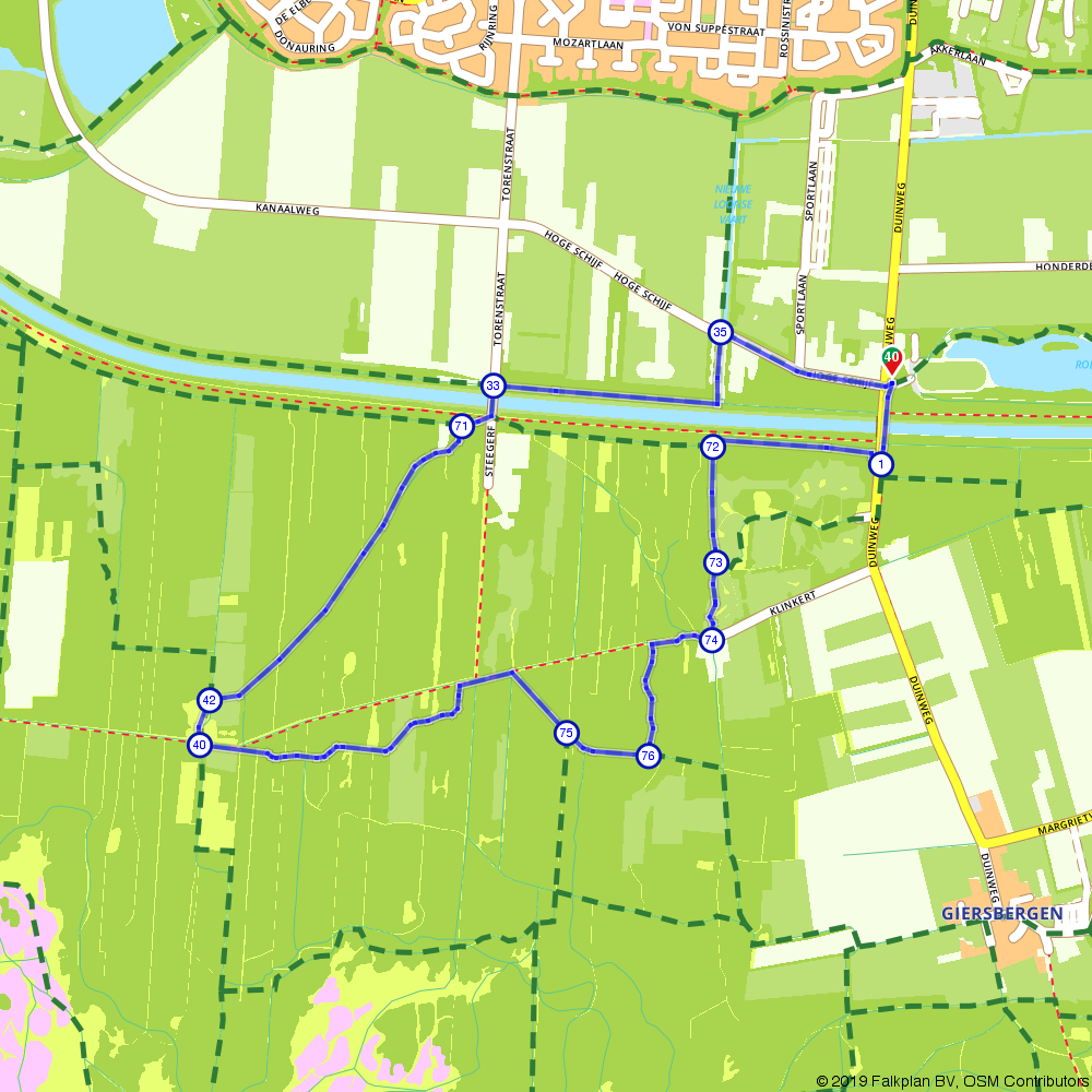 Round trip Drunen: rowing pond via Klinkert - Heusden - Hiking route ...
