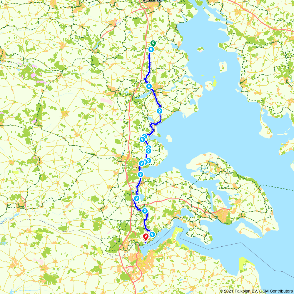 Denmark: Danish Baltic Sea Route - N8: South Jutland (Sønderjylland ...