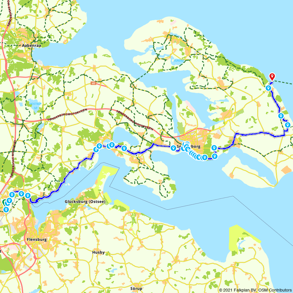 Denmark: Danish Baltic Sea Route - N8: South Jutland (Sønderjylland ...