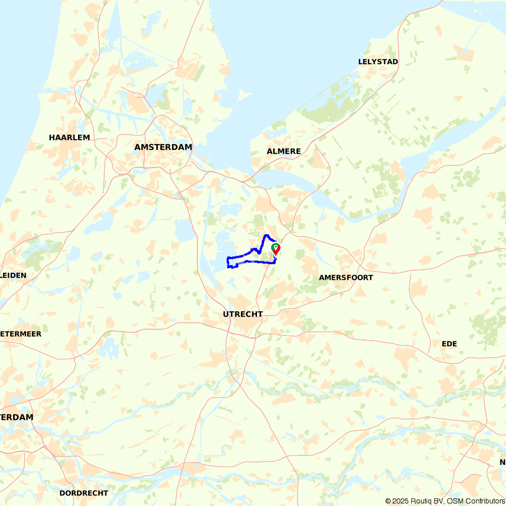Tour of the Loosdrecht Lakes and Hilversum - De Bilt - Cycling route ...