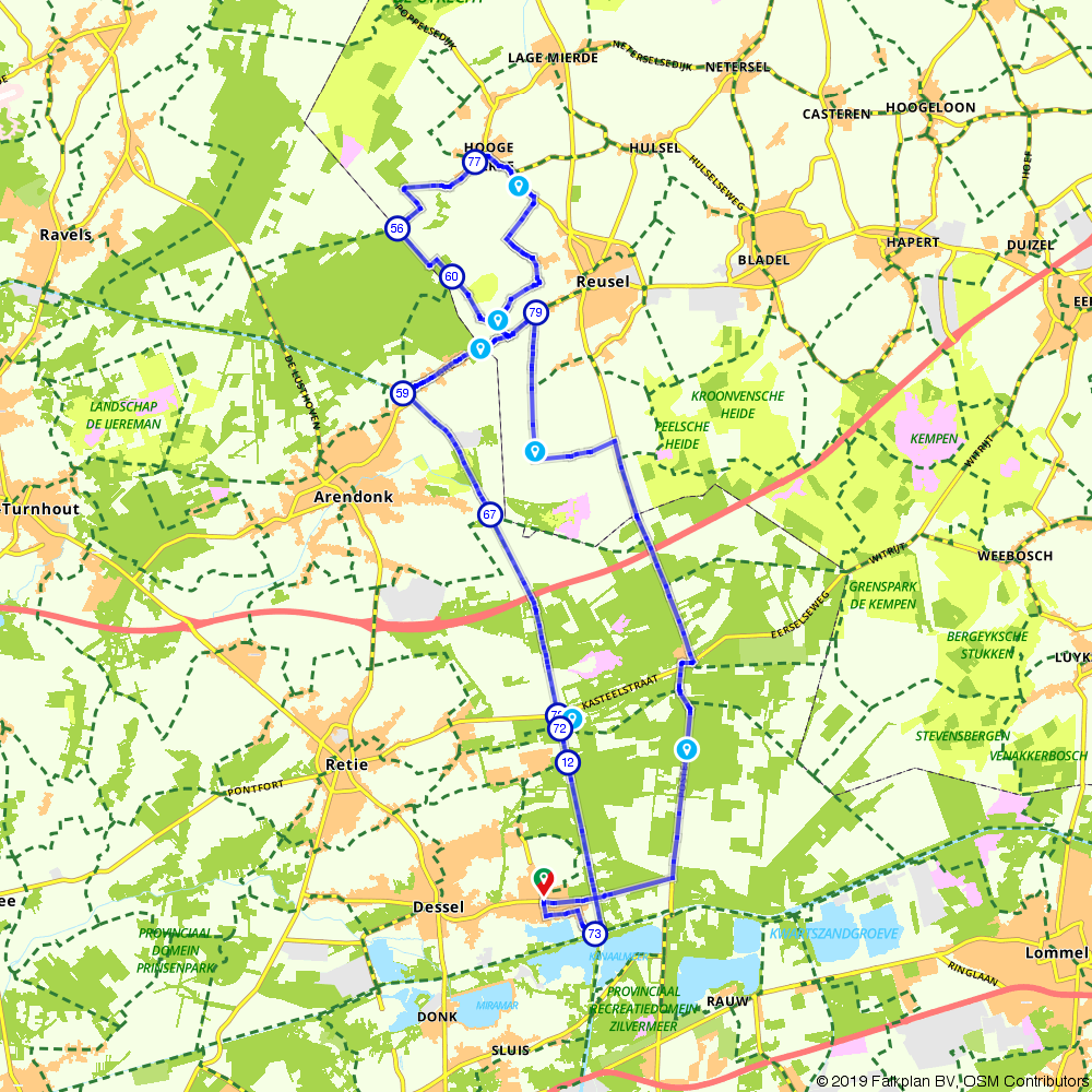Tour Witgoor F-41 - Dessel - Cycling route | Route.nl