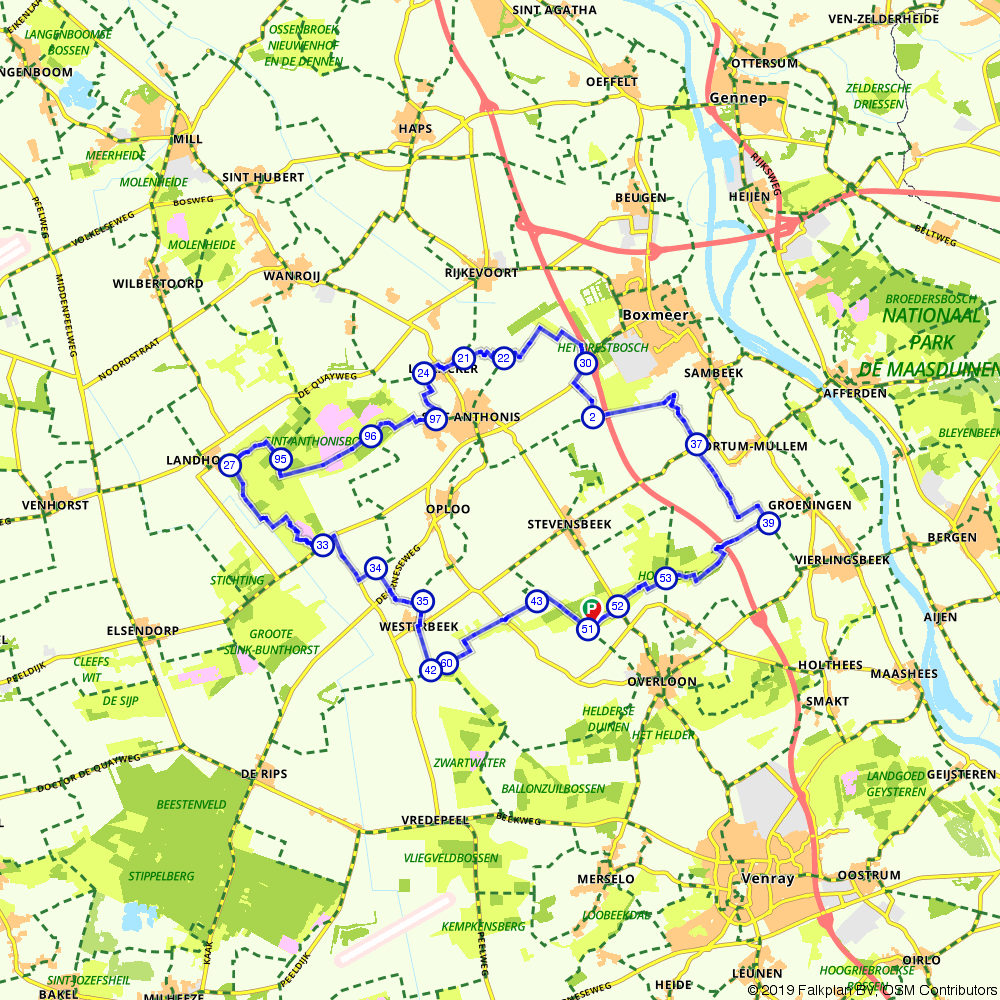 07-04-2019 - Boxmeer - Cycling route | Route.nl