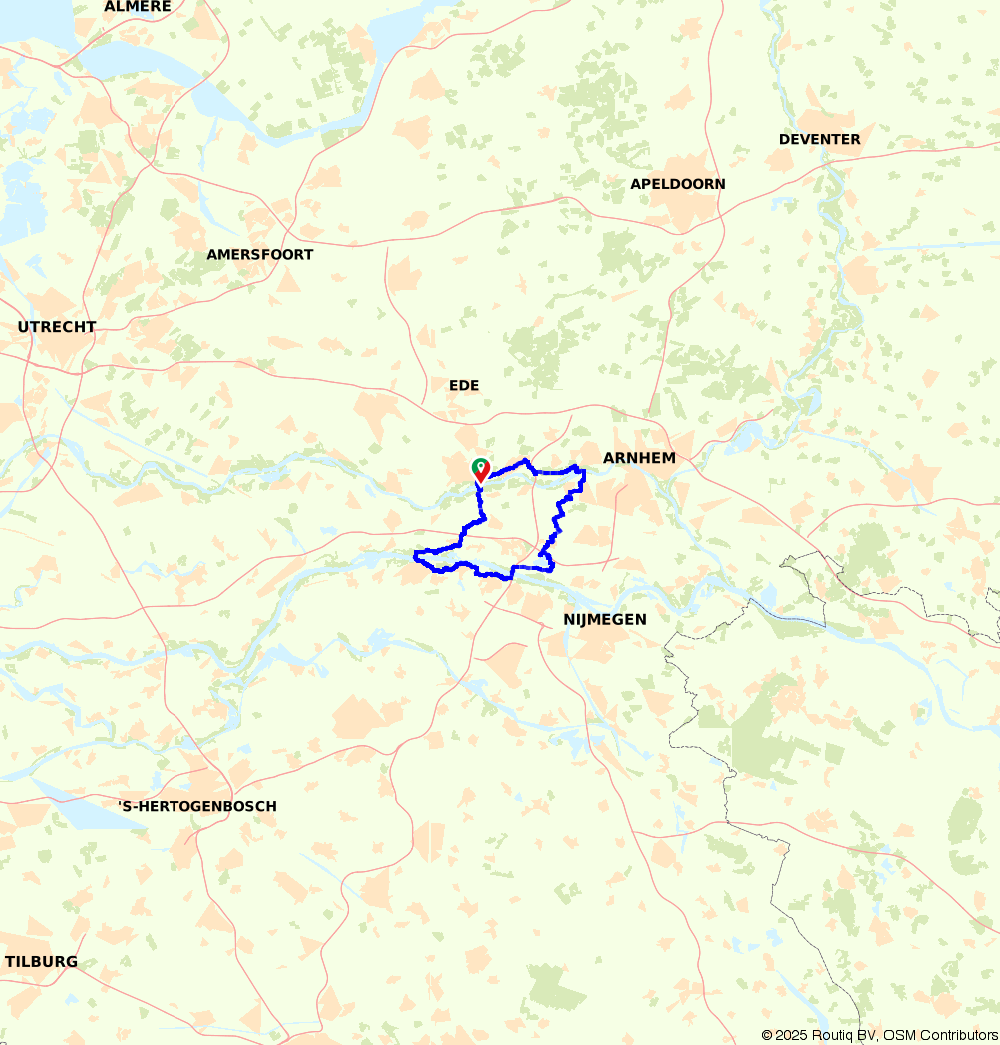 Tour around the Linge area - Overbetuwe - Cycling route | Route.nl