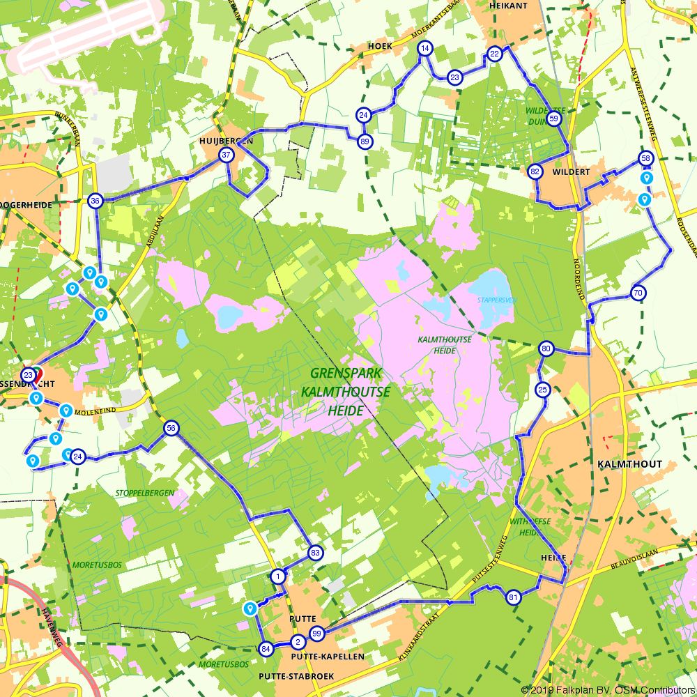 flirting with the border around Ossendrecht 50km - Woensdrecht ...