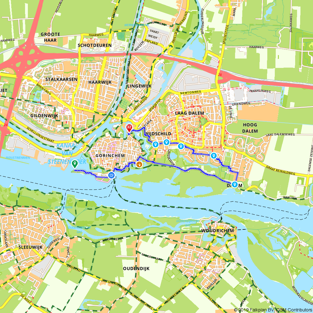 Route through Gorinchem - Gorinchem - Hiking route | Route.nl