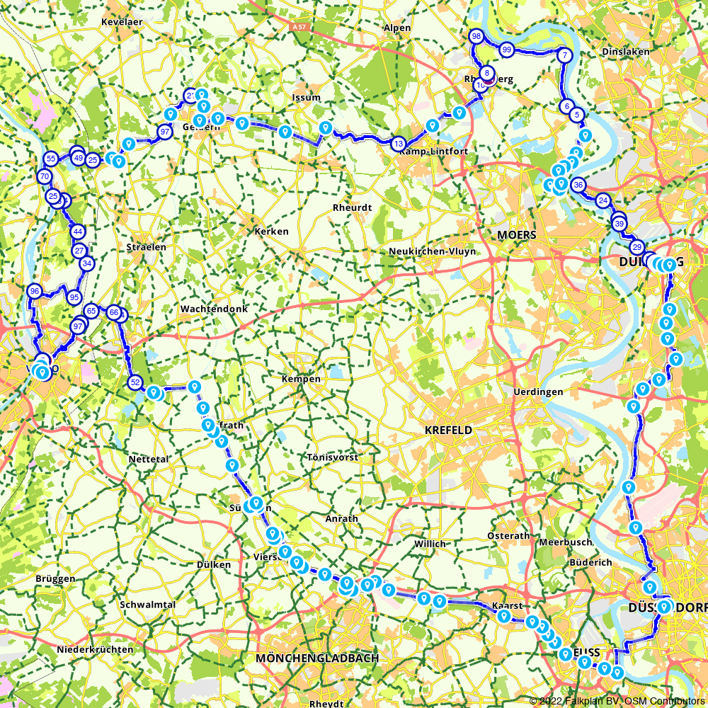 Maas - Rijn Route (3 dagen; Maasroute Eurovelo 19, Fossa Eugeniana ...