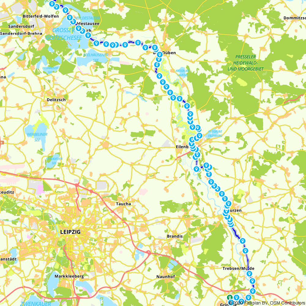 Mulderadweg - Grimma - Cycling route | Route.nl