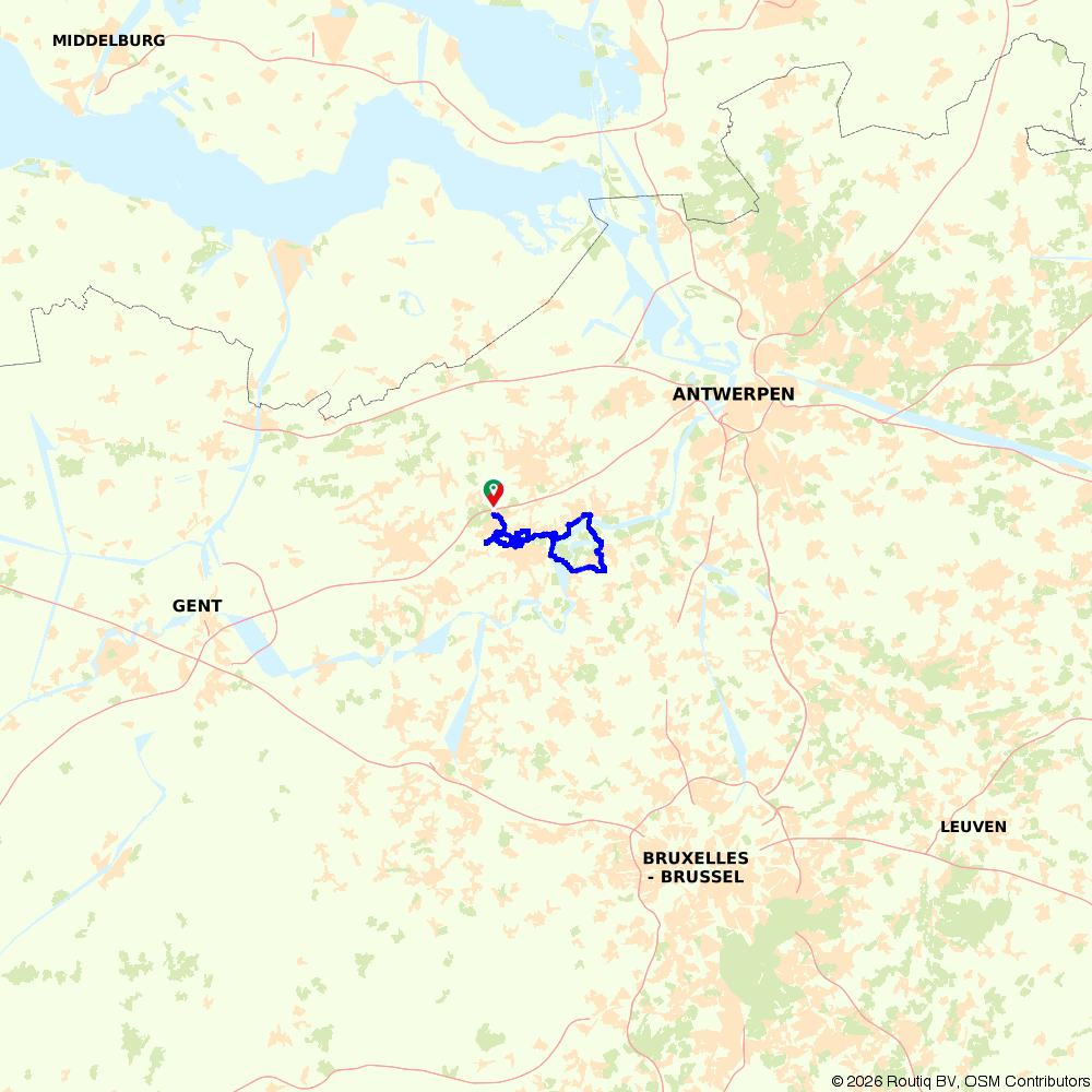 Pentecost - Waasmunster - Cycling route | Route.nl