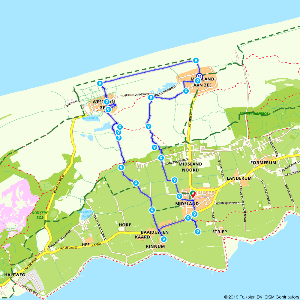 Midsland Polder, Duinen en Strand - Terschelling - Wandelroute | Route.nl