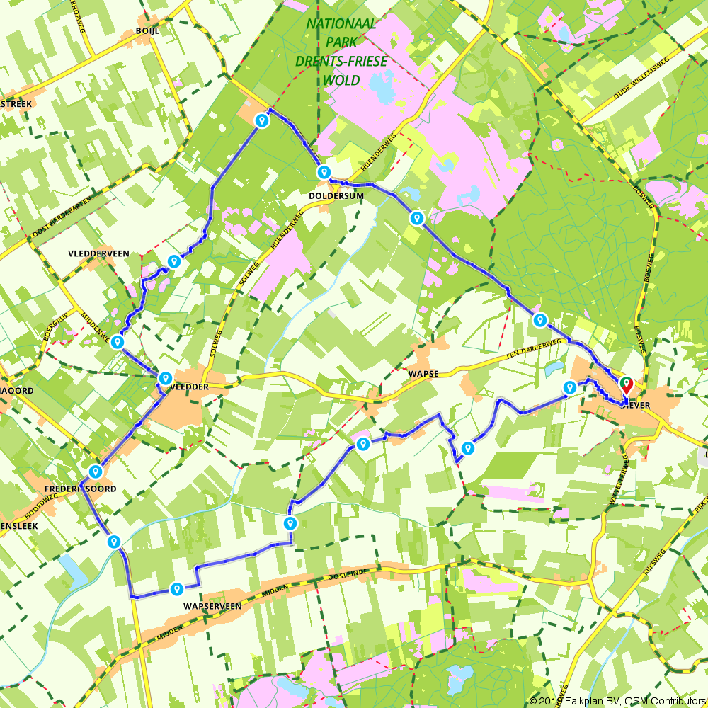 Drentse Fiets4Daagse - Cycling route 30 km 4Kids - Westerveld - Cycling ...
