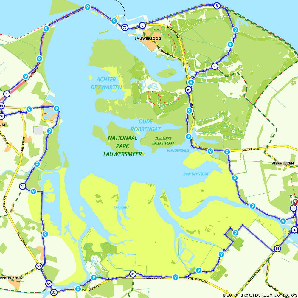 1110468 Directions from Strandweg, 9974 SL Zoutkamp, Netherlands to ...