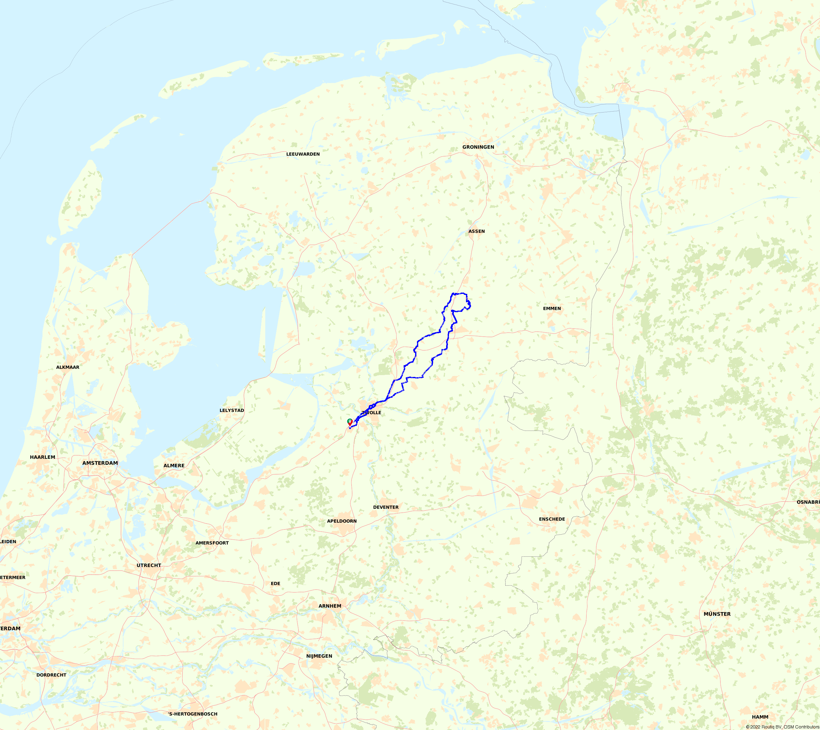 Round VAM Berg - Oldebroek - Cycling route | Route.nl