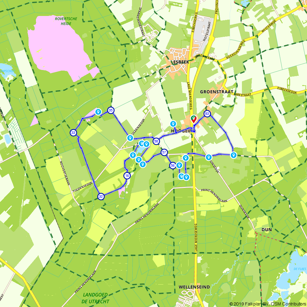 Buitengebied Esbeek - Hilvarenbeek - Wandelroute | Route.nl