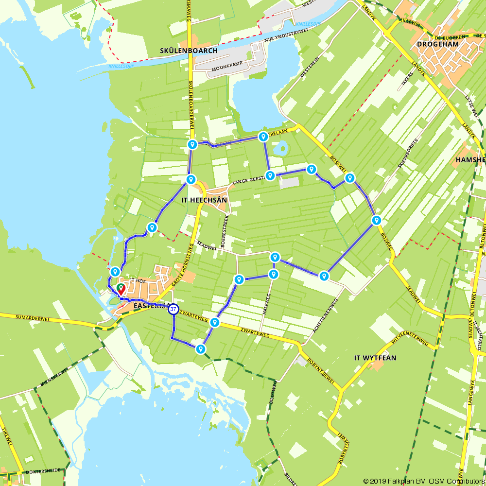 TIP Eastermar, 10 km round - Tytsjerksteradiel - Hiking route | Route.nl