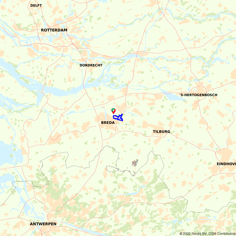 Tour of Cadet Camp and Forestry Dorst - Breda - Hiking route | Route.nl