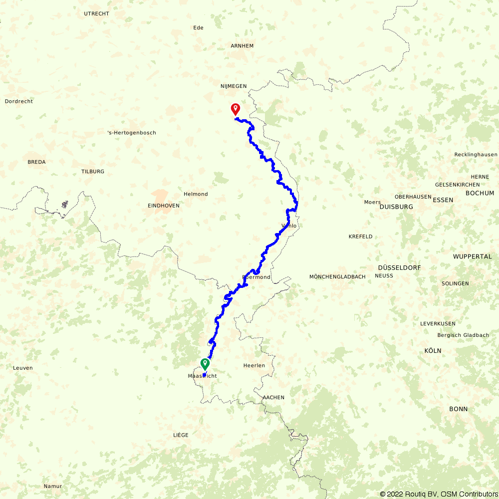 LF Maas route - Limburg - Maastricht - Cycling route | Route.nl