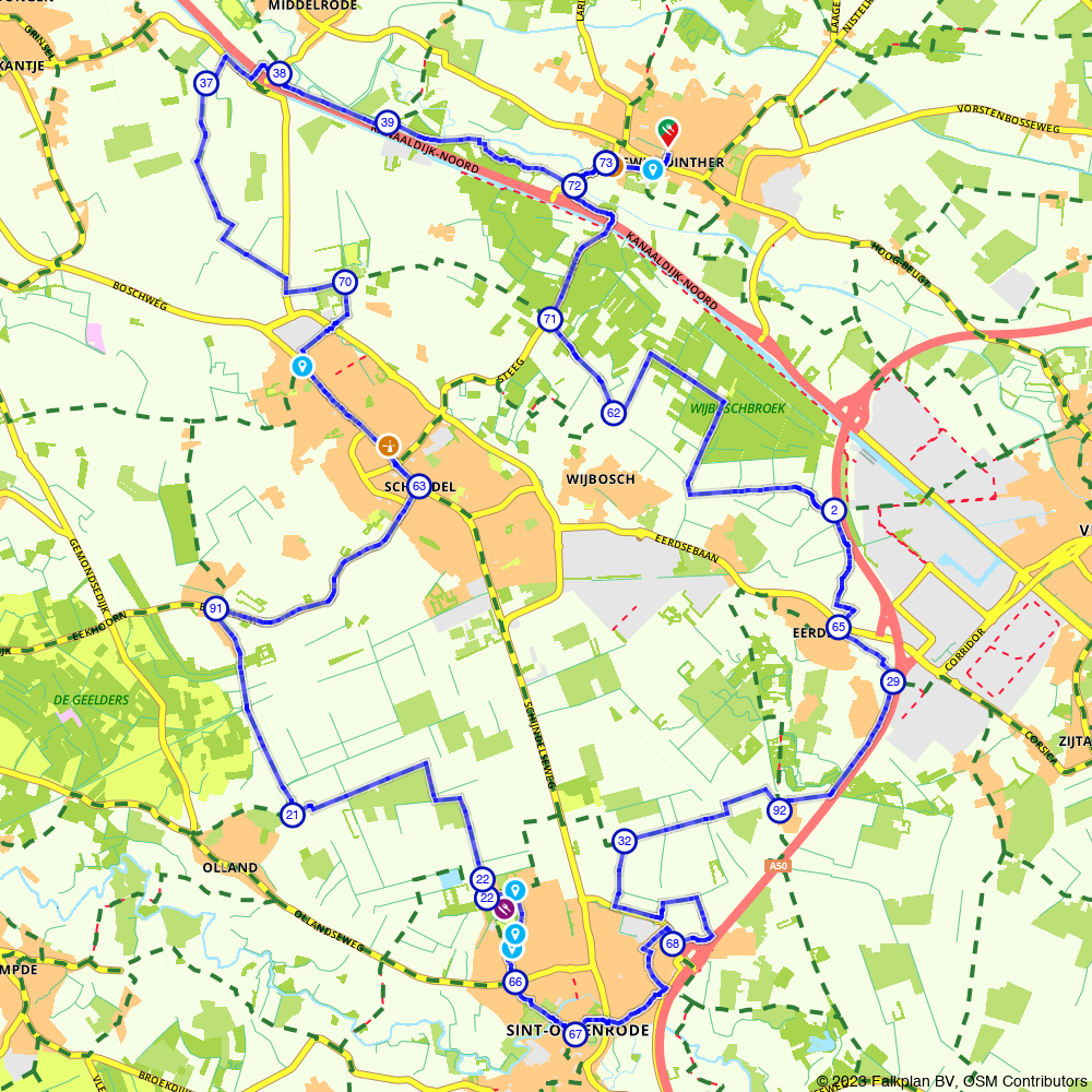 Tour of Sint-Oedenrode and Schijndel - Bernheze - Cycling route | Route.nl