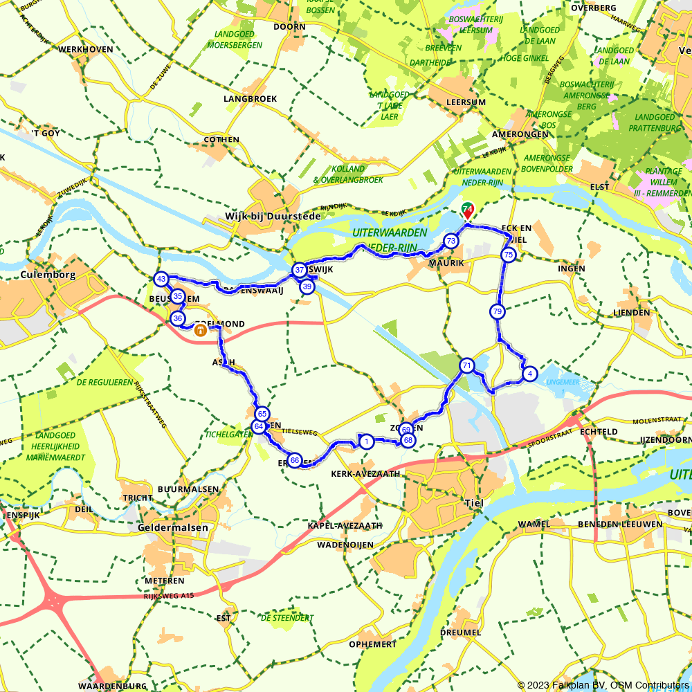 Tour of the Island of Maurik, Zoelen and Rijswijk - Buren - Cycling ...