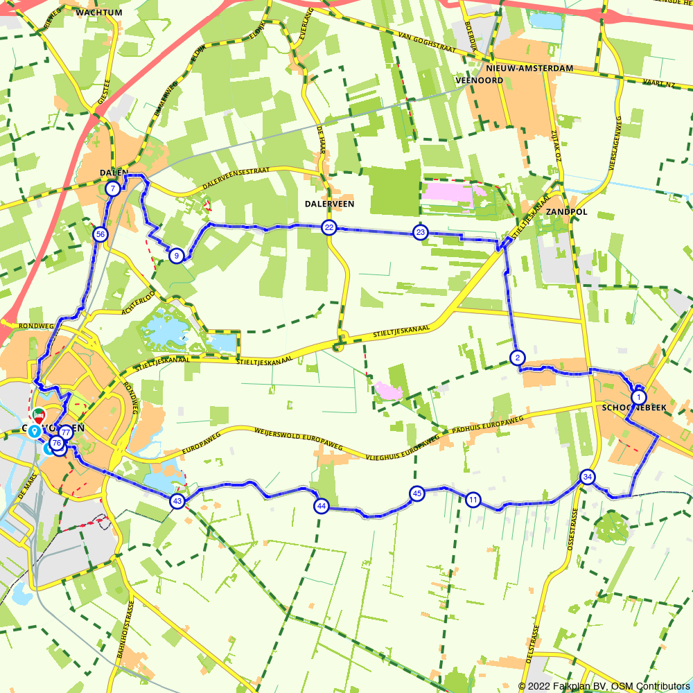 Tour of Coevorden, Schoonebeek and Dalen - Coevorden - Cycling route ...