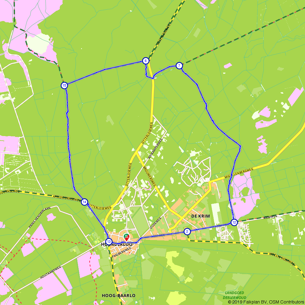 A short tour of Hoenderloo - Apeldoorn - Cycling route | Route.nl