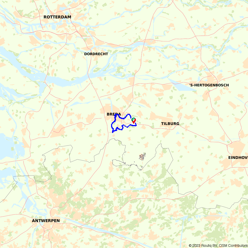 Cycling tour around Breda through city and forest - Gilze en Rijen ...