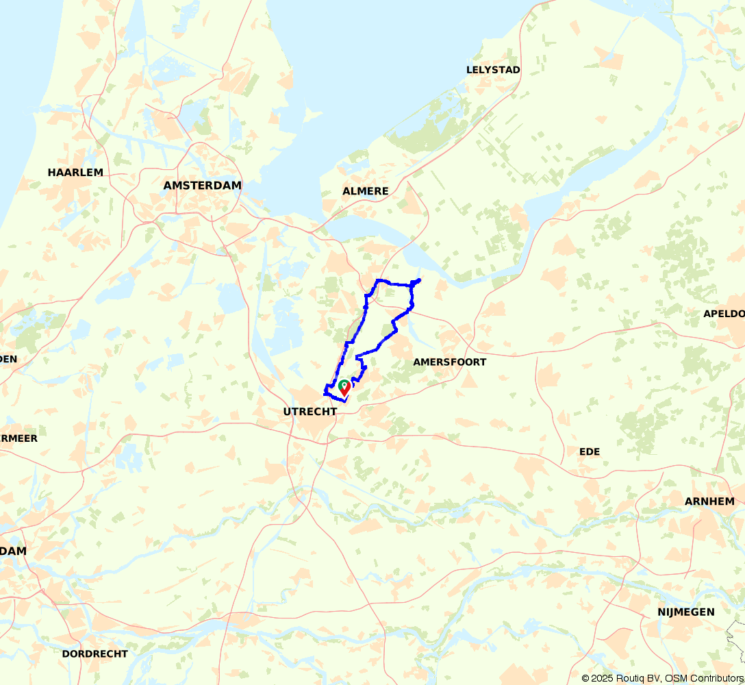 Tour of Eemdijk - De Bilt - Cycling route | Route.nl