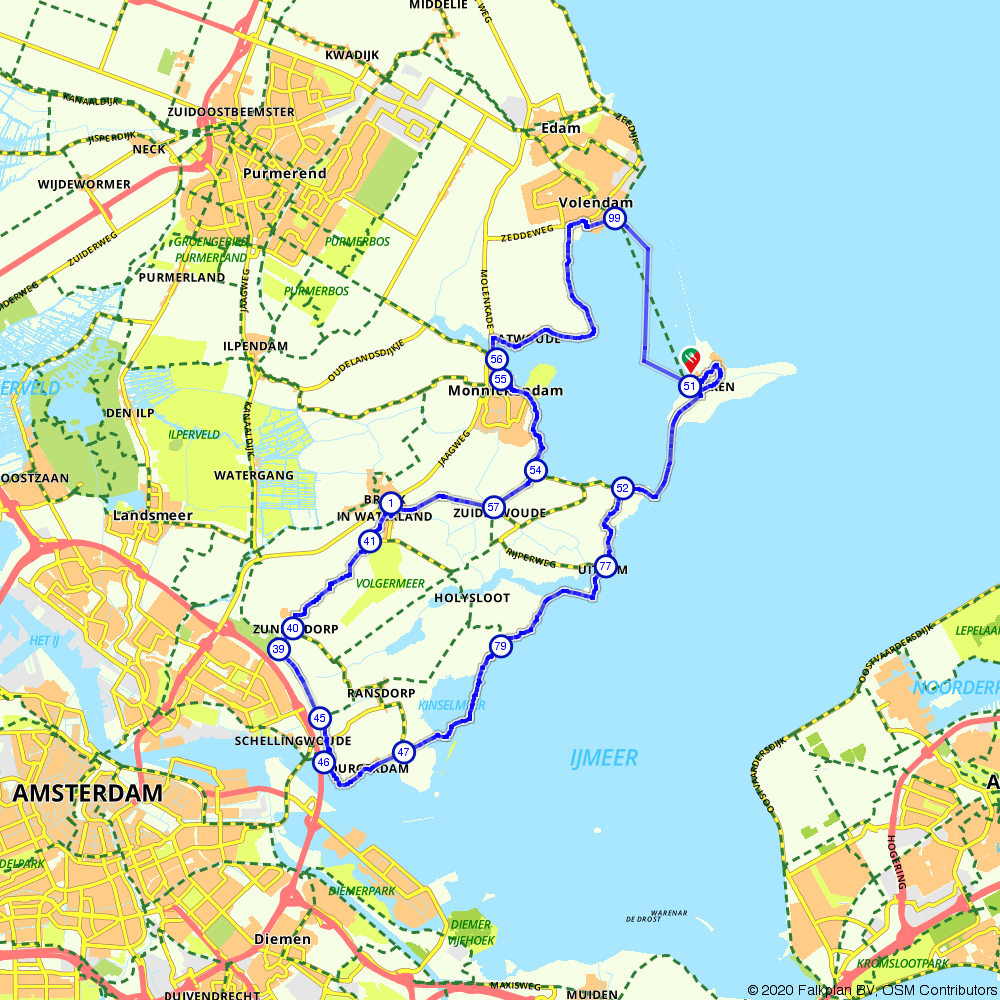 Along the banks of the Markermeer - Waterland - Cycling route | Route.nl