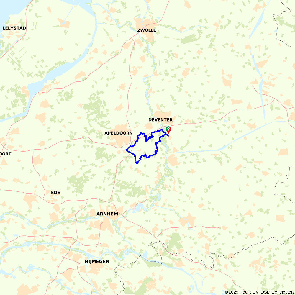 Between Bussloo and Voorst - Brummen - Cycling route | Route.nl