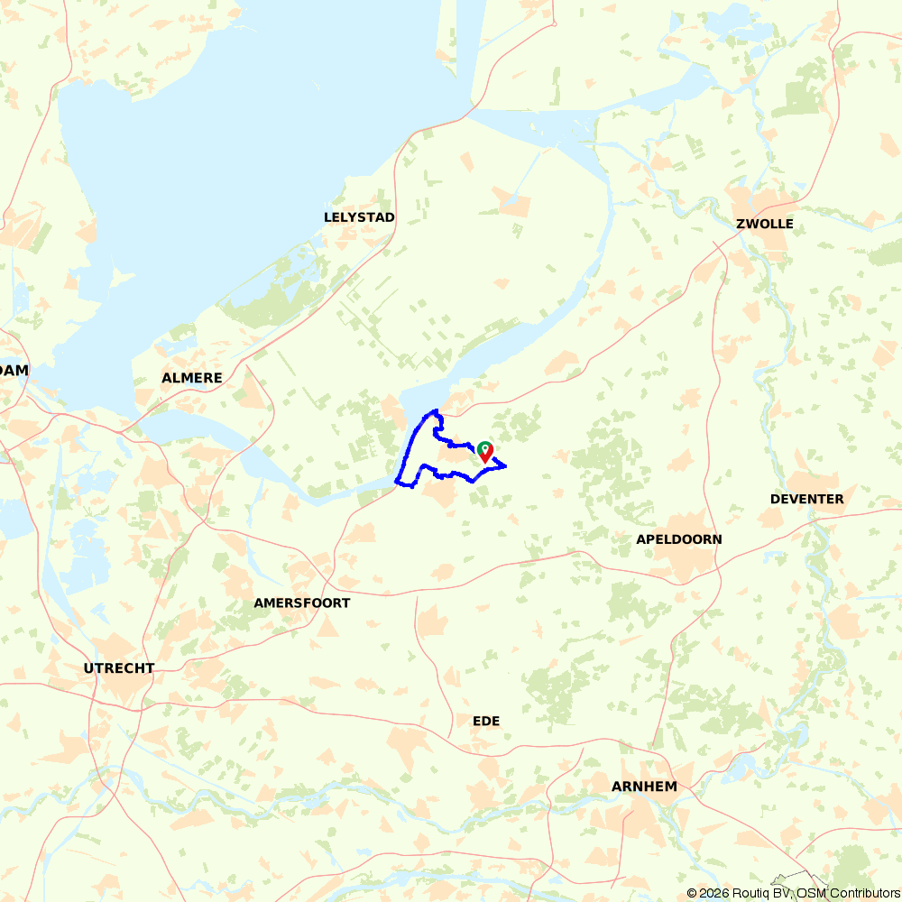 Ermelo van strand naar bos - Ermelo - Fietsroute | Route.nl