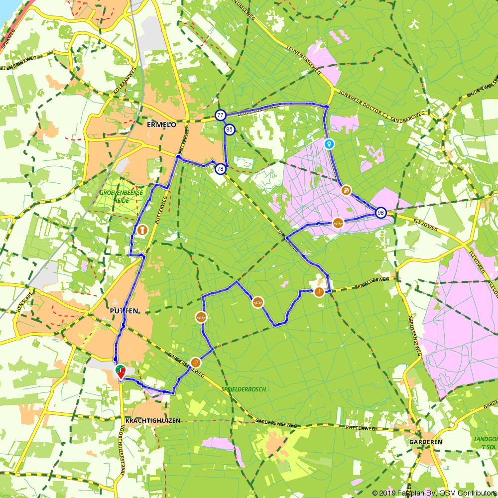 marching camp - Putten - Cycling route | Route.nl