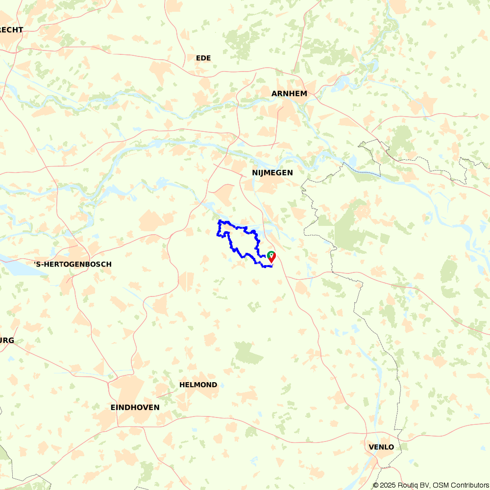 Cycling through the hidden Raam Valley - Cuijk - Cycling route | Route.nl