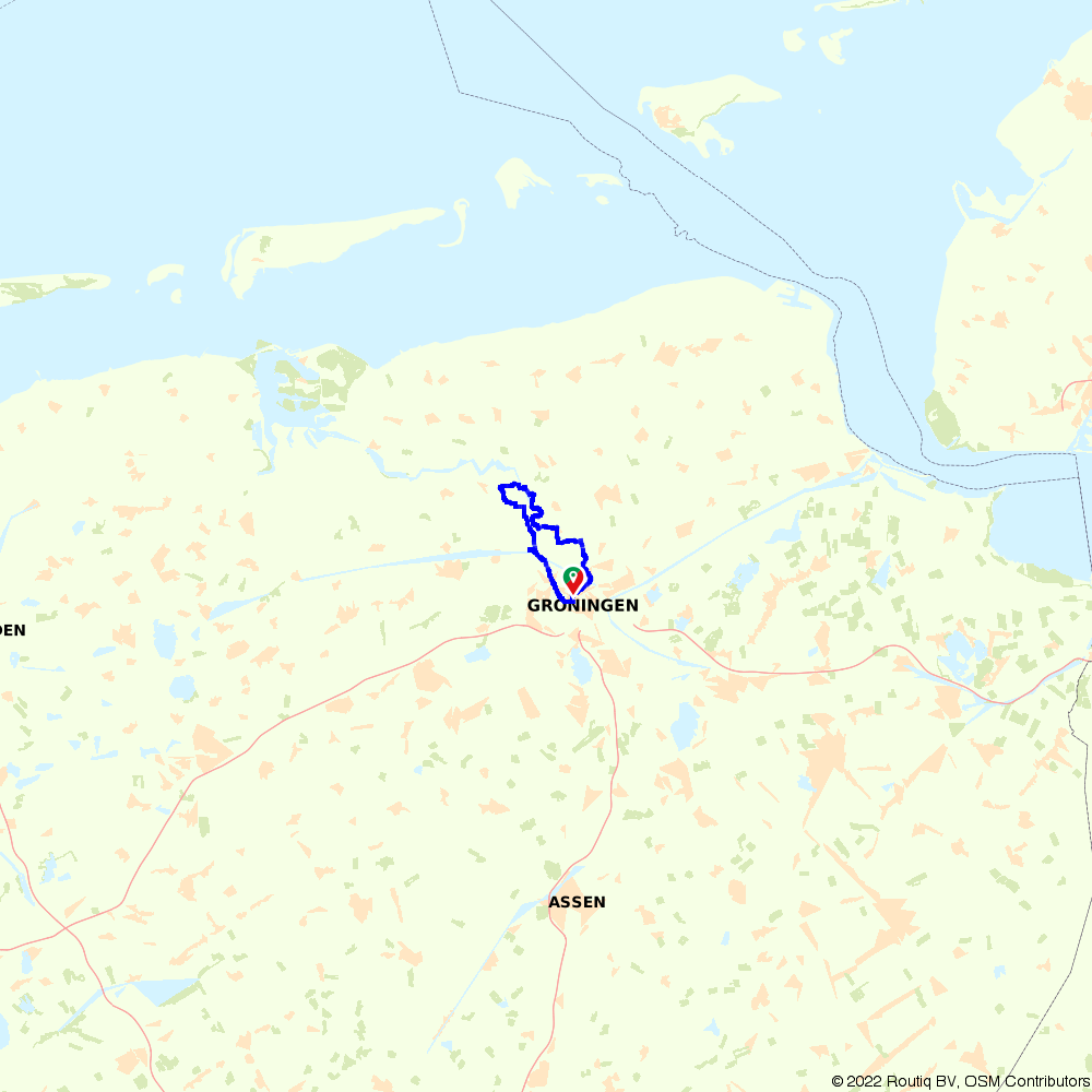 Tour Groningen - Garnwerd - Groningen - Cycling route | Route.nl